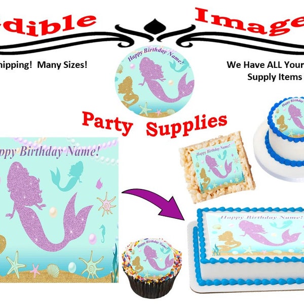 Mermaid Photo Cake Topper - Etsy