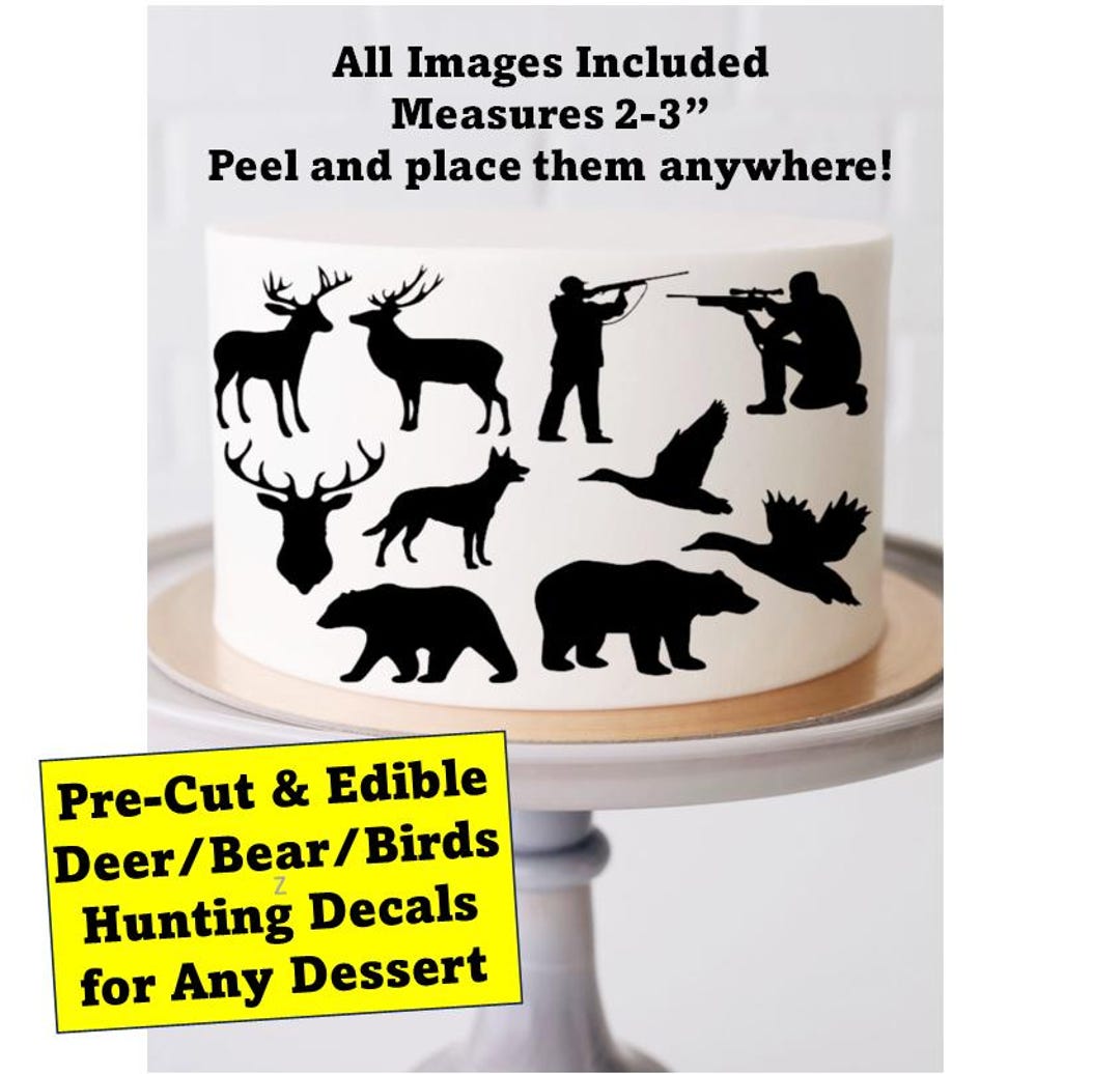 Hunting Silhouette Edible Cake Images, Hunting Decals for Cakes ...