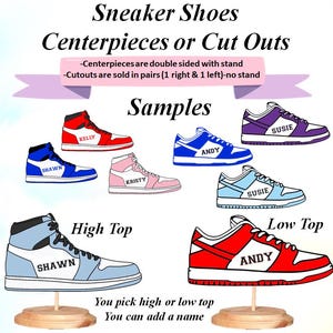 Sneaker Shoe Centerpieces, Sneaker Shoe Cut Out, Sneaker Party Ball ...