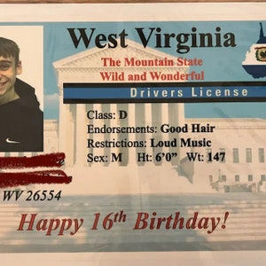 Drivers License Edible Image for Cakes! Any State Personalized Driver's ...