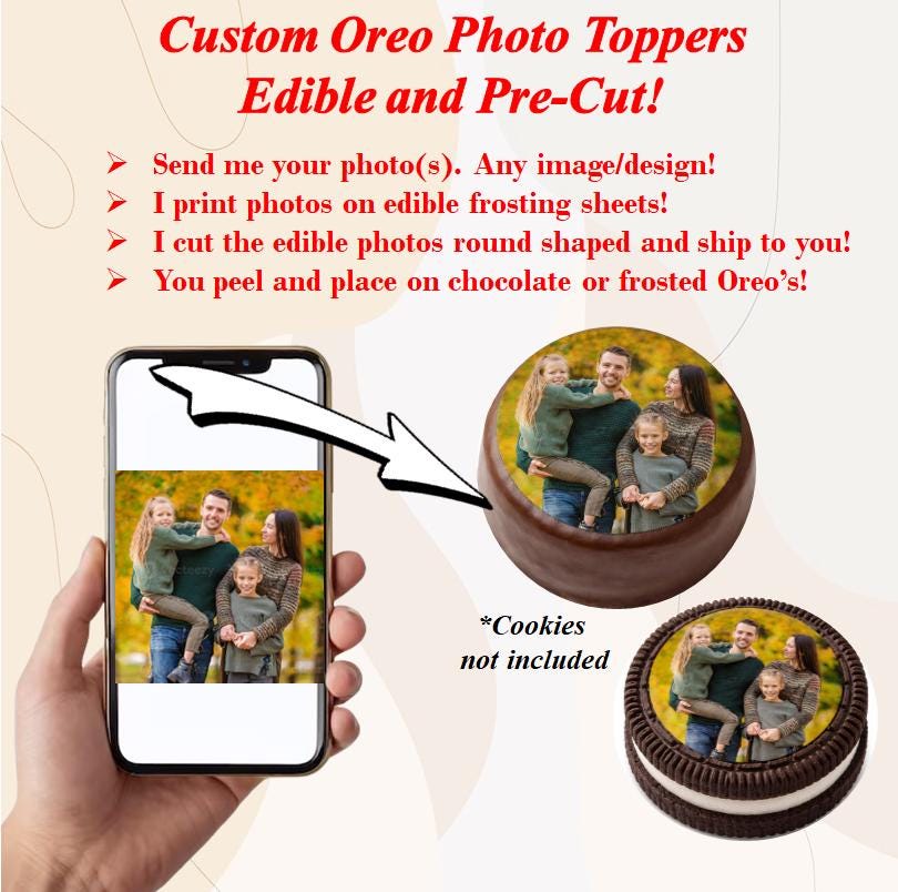 Custom Edible Images for Oreo Cookies! Printed on Edible Frosting Sheet ...