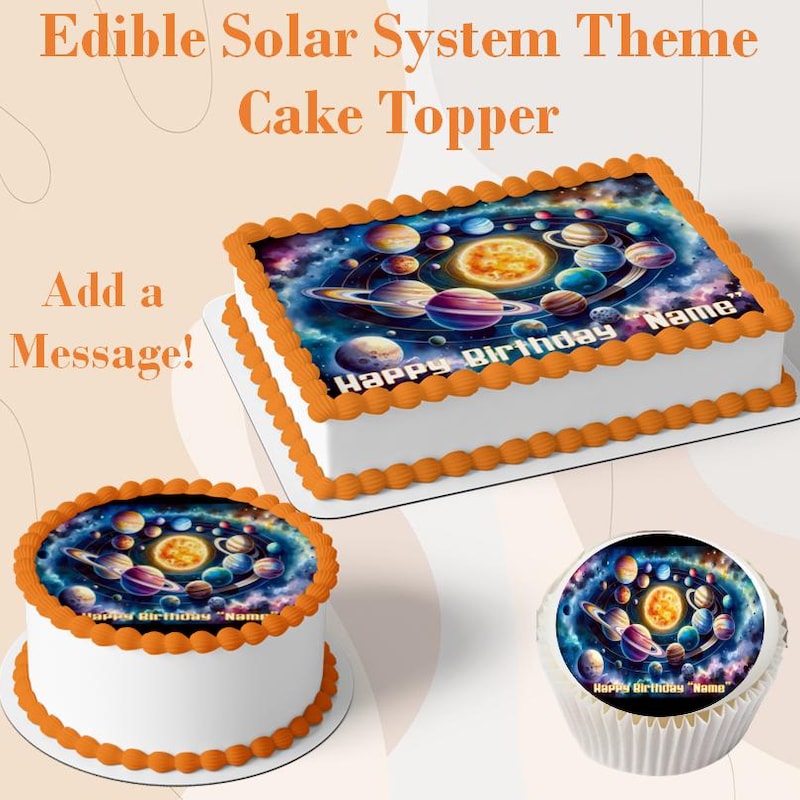 Space Edible Cake Decor - Etsy