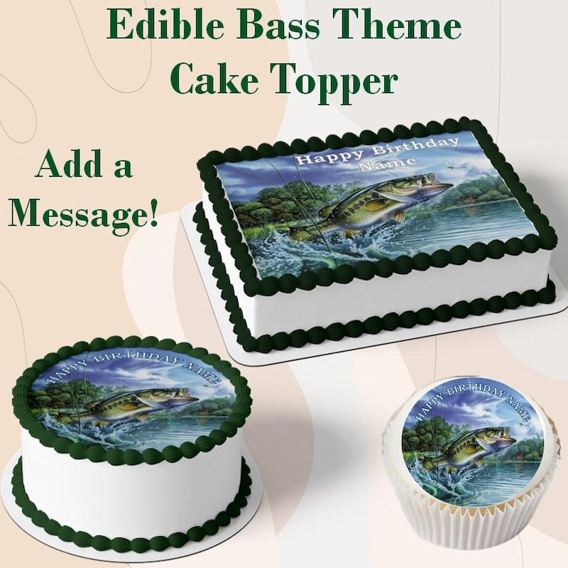 Fishing Cake Topper - Etsy