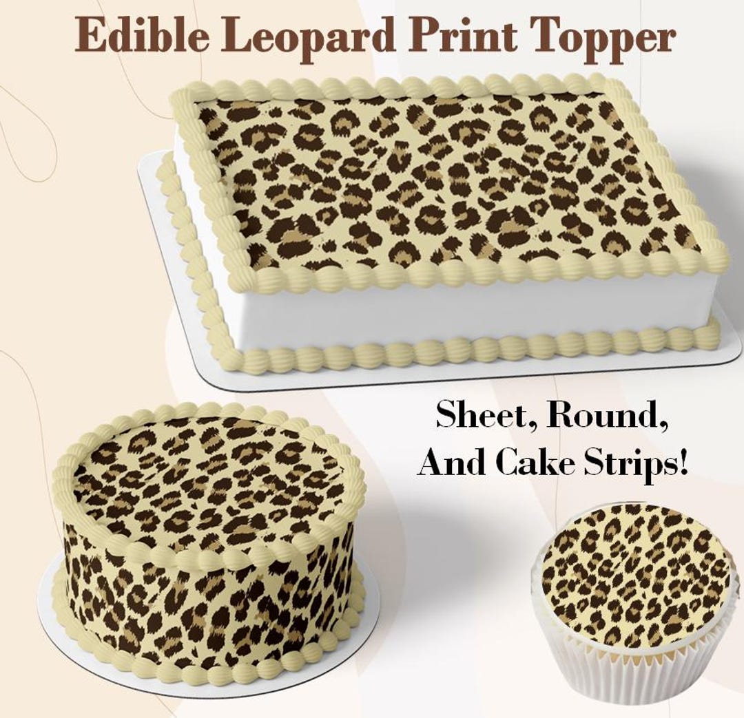 Edible Leopard Print Pattern for Cakes, Cupcakes, Cookies and More ...