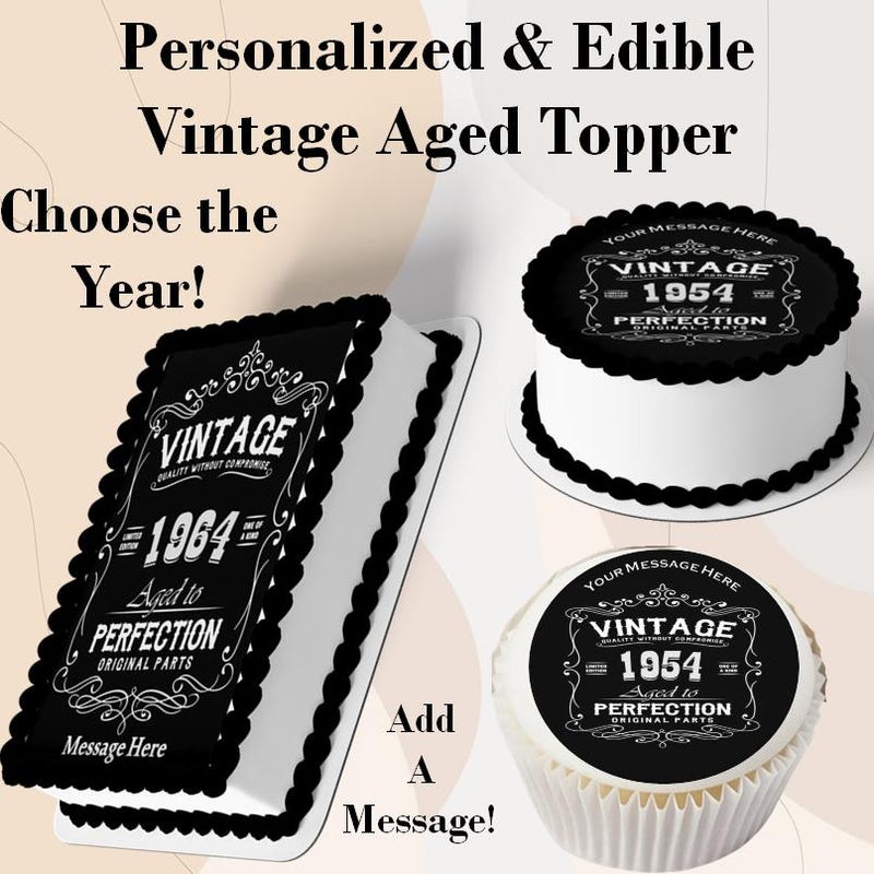 Vintage Cake Topper - Etsy