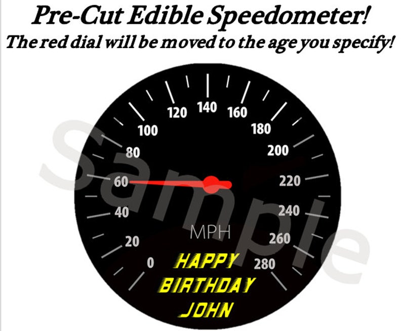 Racing Speedometer EDIBLE Cake Cupcake Image Topper Speeding - Etsy