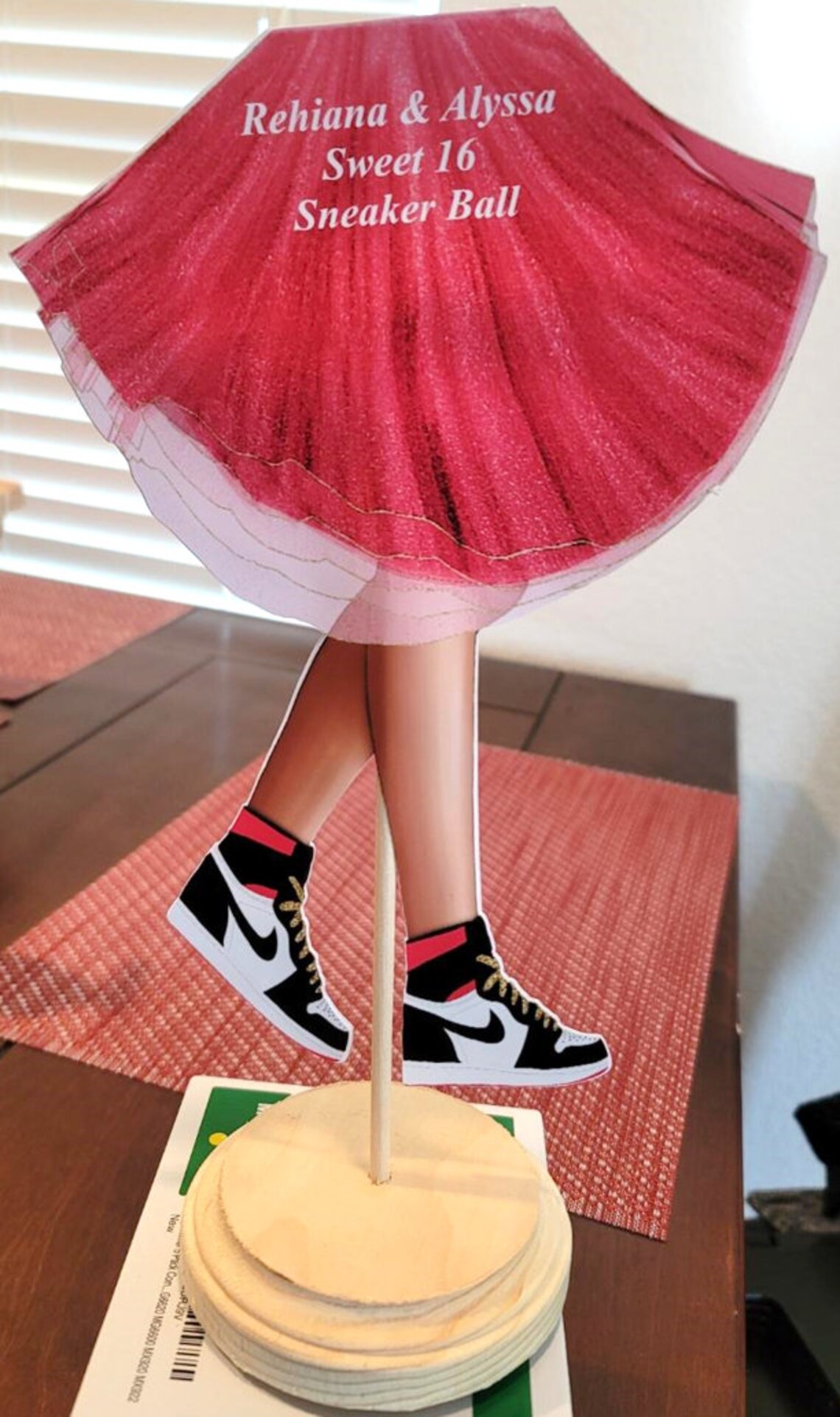 Sneaker Ball Legs Tutu Centerpiece With Stand OR Cut Outs - Etsy