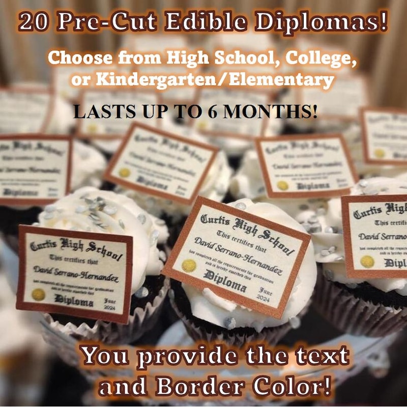 Custom Edible Wafers Diploma - Etsy