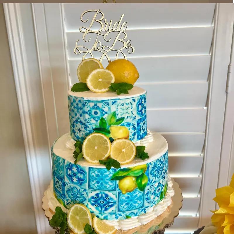 Italian Tiles With Lemons Edible Cake Topper, Tiles With Lemons Print ...