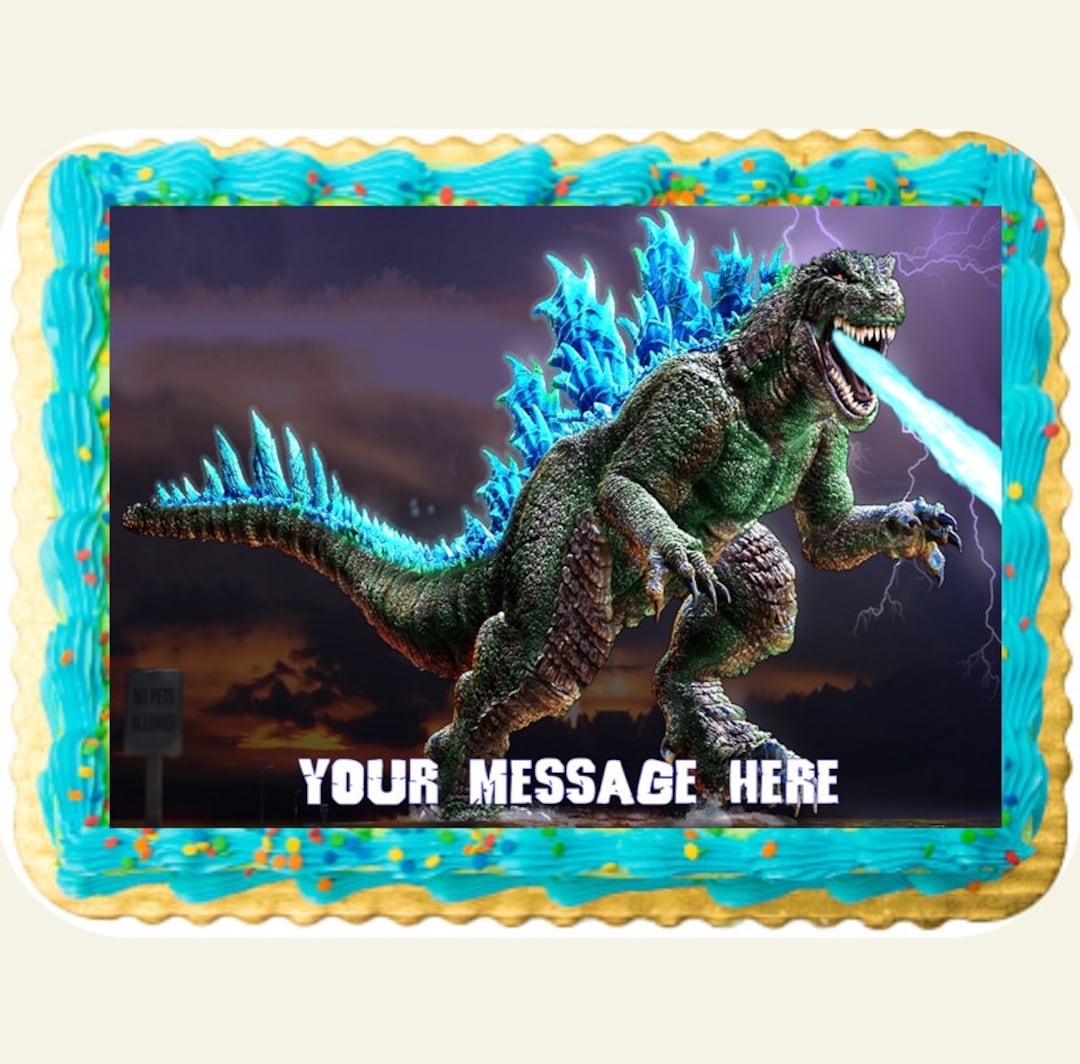 Godzilla Edible Cake Topper Image, Godzilla Cupcakes, Godzilla ...
