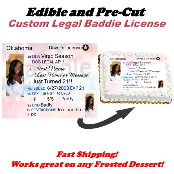Drivers License Cake - Etsy