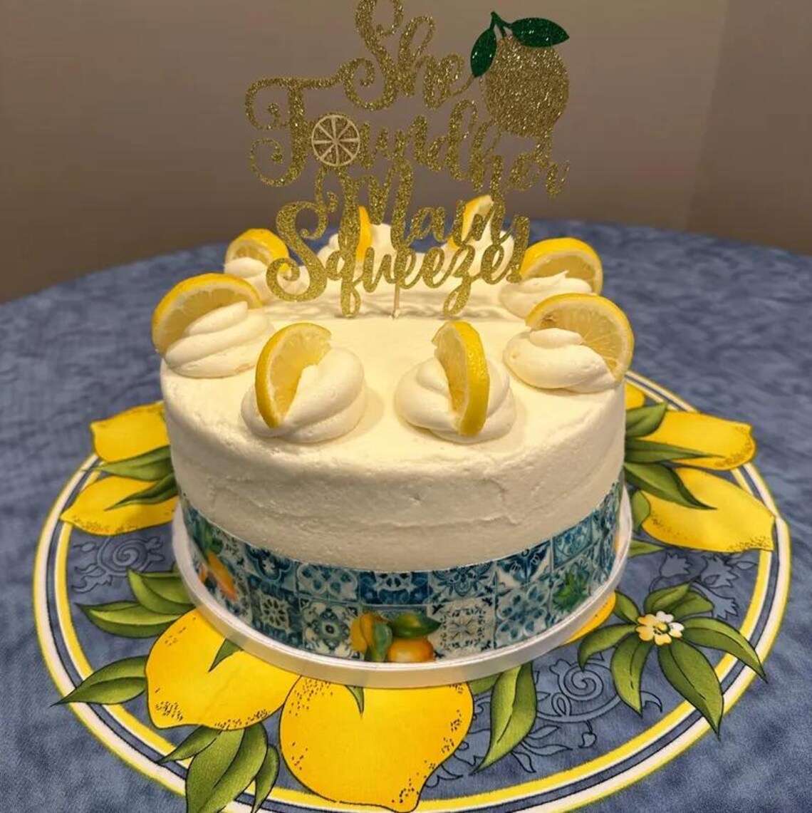 Italian Tiles With Lemons Edible Cake Topper, Tiles With Lemons Print ...
