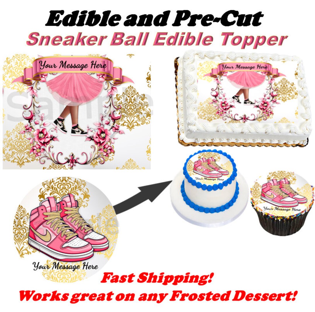 Sneaker Ball Edible Cake Topper Image, Sneaker Ball Edible Cupcake ...