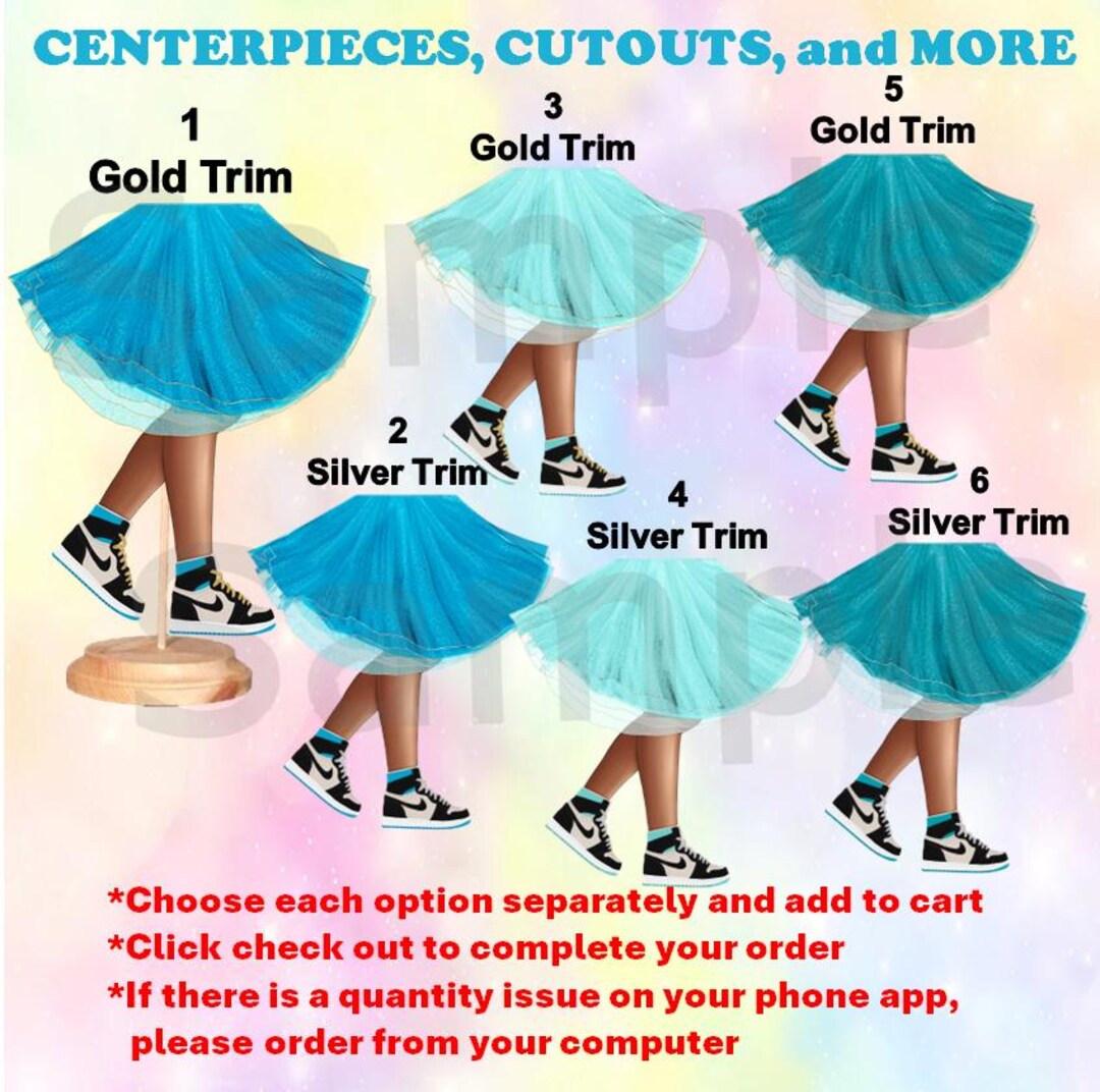 Sneaker Ball Legs Skirt Centerpieces, Chic Sneaker Ball Cut Outs ...