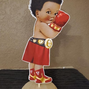 Little Prince Boxing Boxer Baby Boy Centerpiece With Stand OR Cut Outs ...