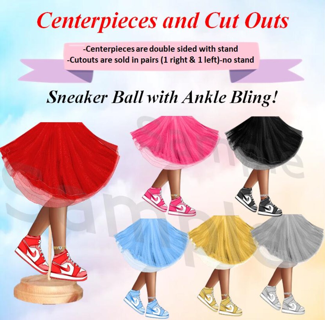 Sneaker Ball Legs Centerpieces, Sneaker Ball Cut Outs, Sneaker Legs ...