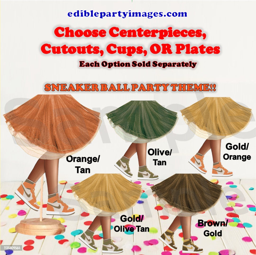 Sneaker Ball Legs Tutu Centerpiece With Stand OR Cut Outs, Party ...