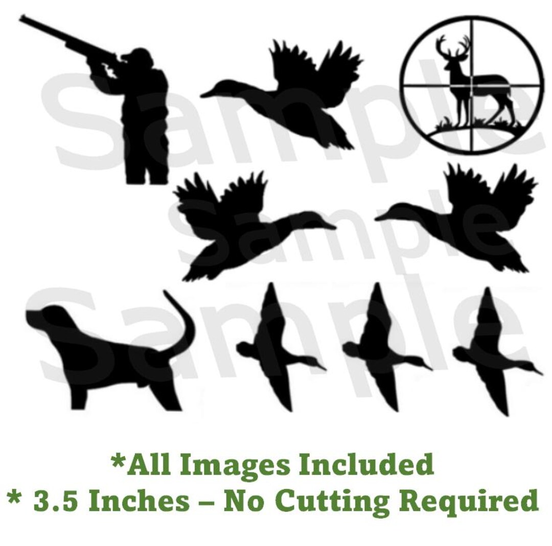 Duck Hunting Edible Pre-cut Stickers Wildlife Decals for Desserts ...