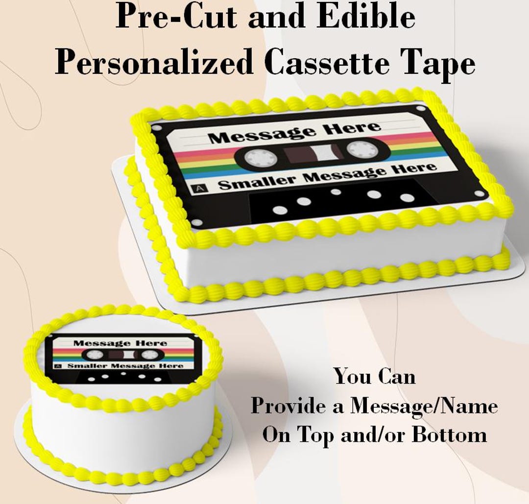 Custom Cassette Edible Image Toppers! 90s 80s Cassette, Edible Cassette ...