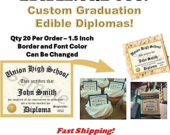 High School Diploma Edible Images - Etsy