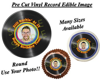 Record Birthday Cake Topper - Etsy