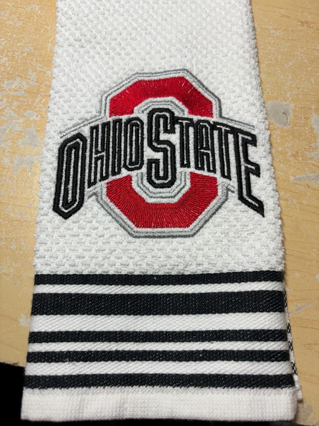 Ohio State University Embroidered Towel - Etsy