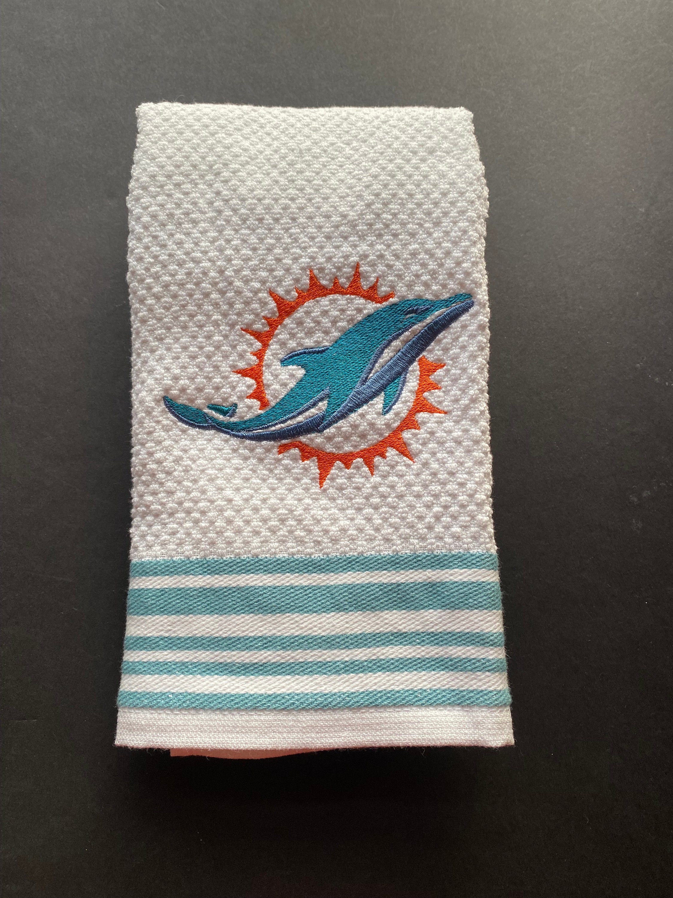 NFL Miami Dolphins Embroidered Towels - Etsy