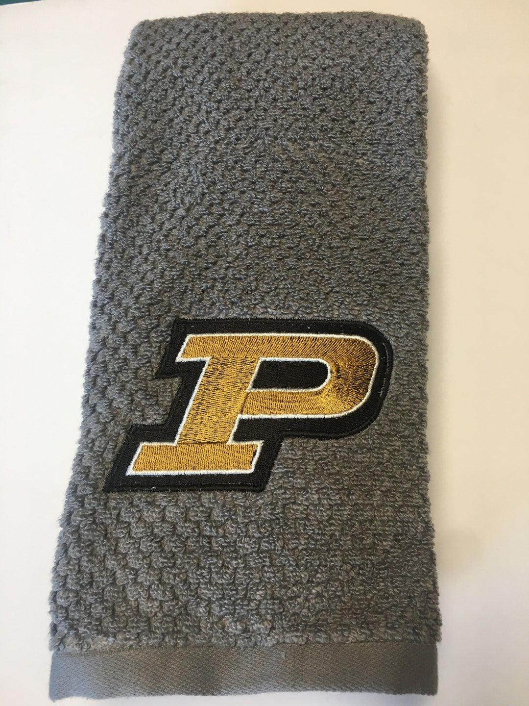 Embroidered Purdue Hand Towel - Etsy