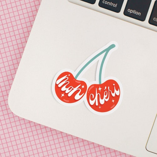 Mon Cheri Cherries Sticker Cherry Die Cut Sticker Waterproof - Etsy