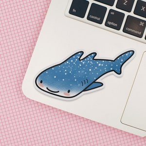 Whale Shark Cute Glossy Waterproof Vinyl Sticker, Laptop Decal - Etsy