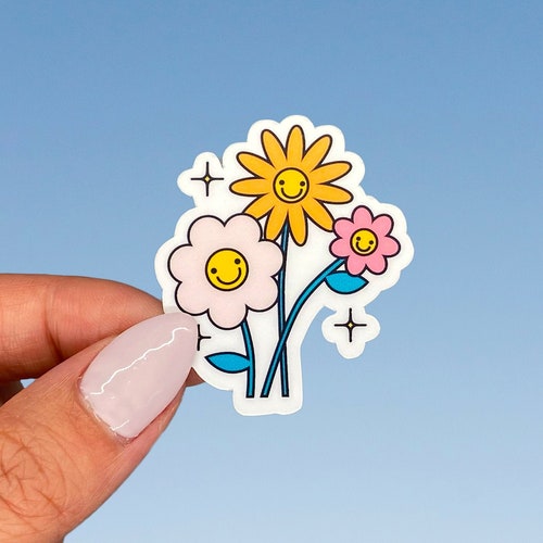 Mini Flower Bundle Sticker Tiny Waterproof Sticker Matte - Etsy