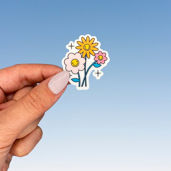Mini Flower Bundle Sticker Tiny Waterproof Sticker Matte - Etsy