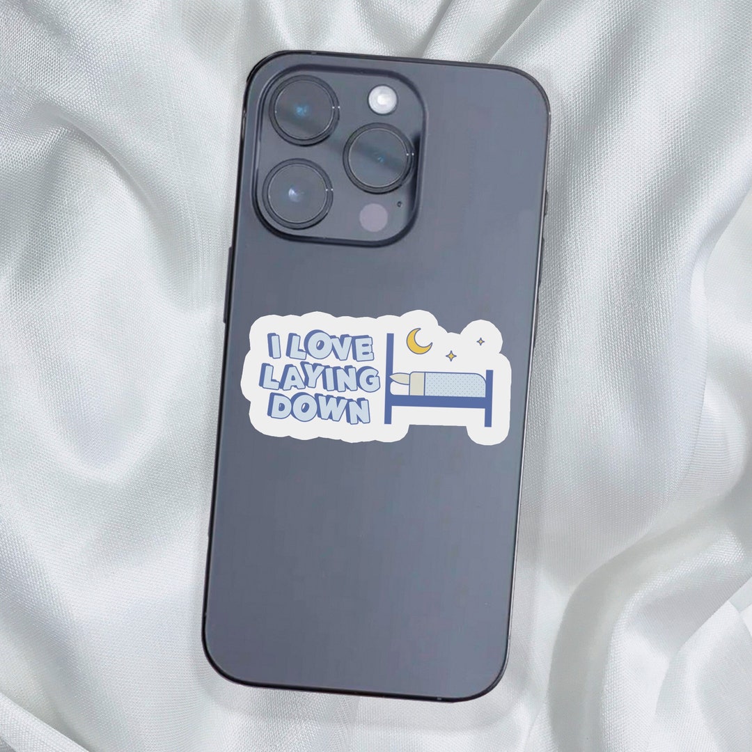 I Love Laying Down Sticker | Small Funny Weatherproof Sticker | Die Cut ...