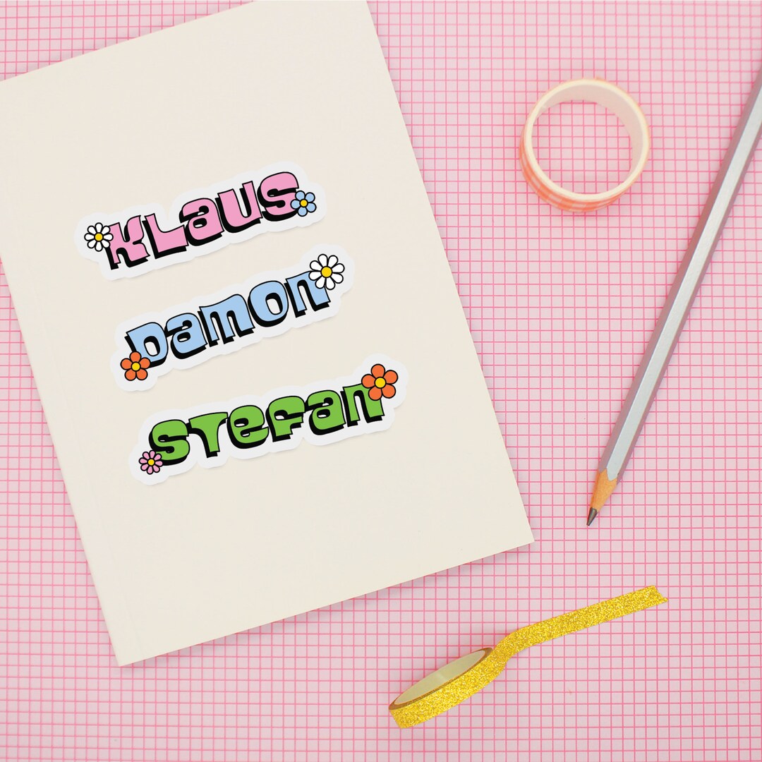 Custom Y2k Name Sticker, Colorful 2000s Style Name Sticker, Cute ...