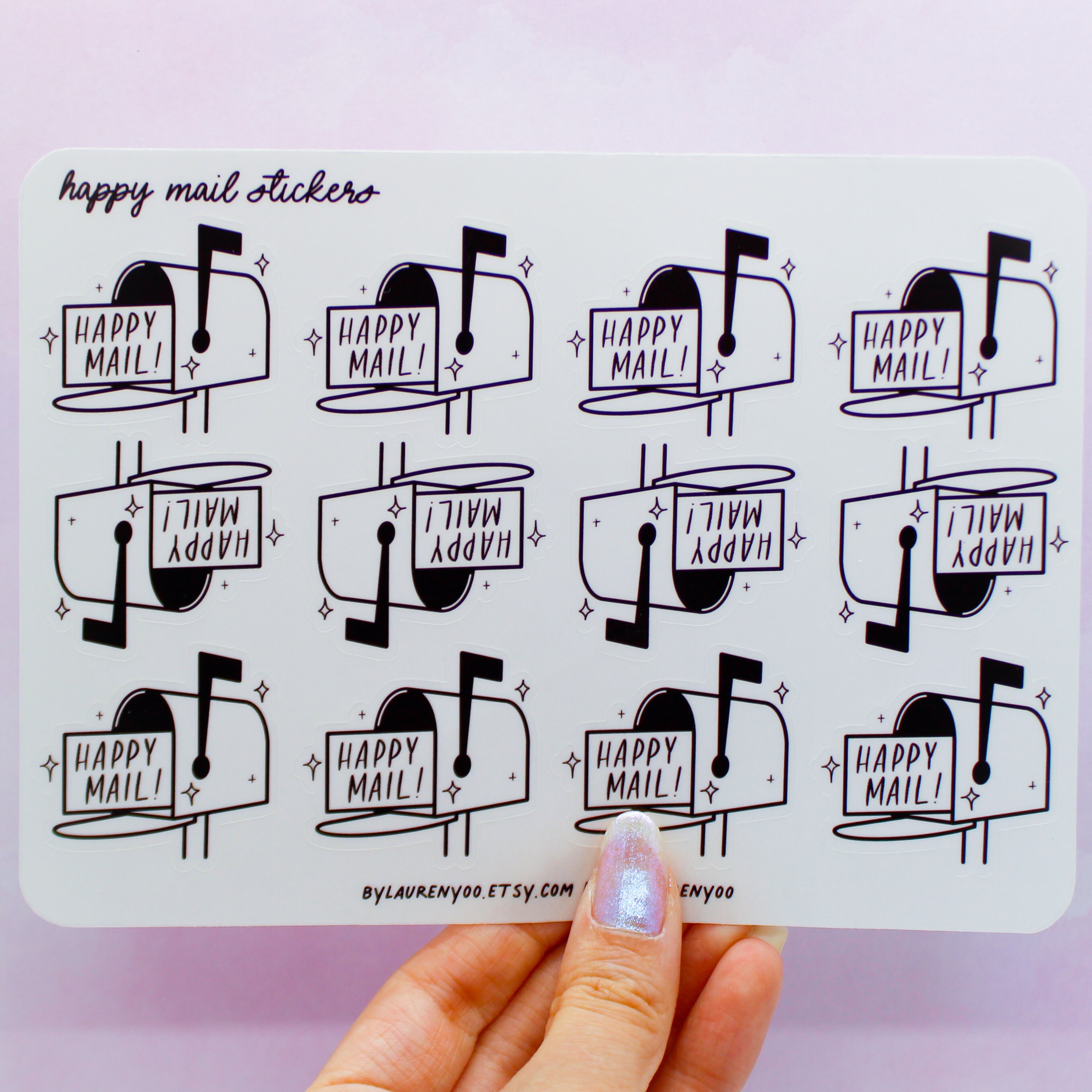 Happy Mail Stickers Sheet Snail Mail Stickers Happy Mail | Etsy