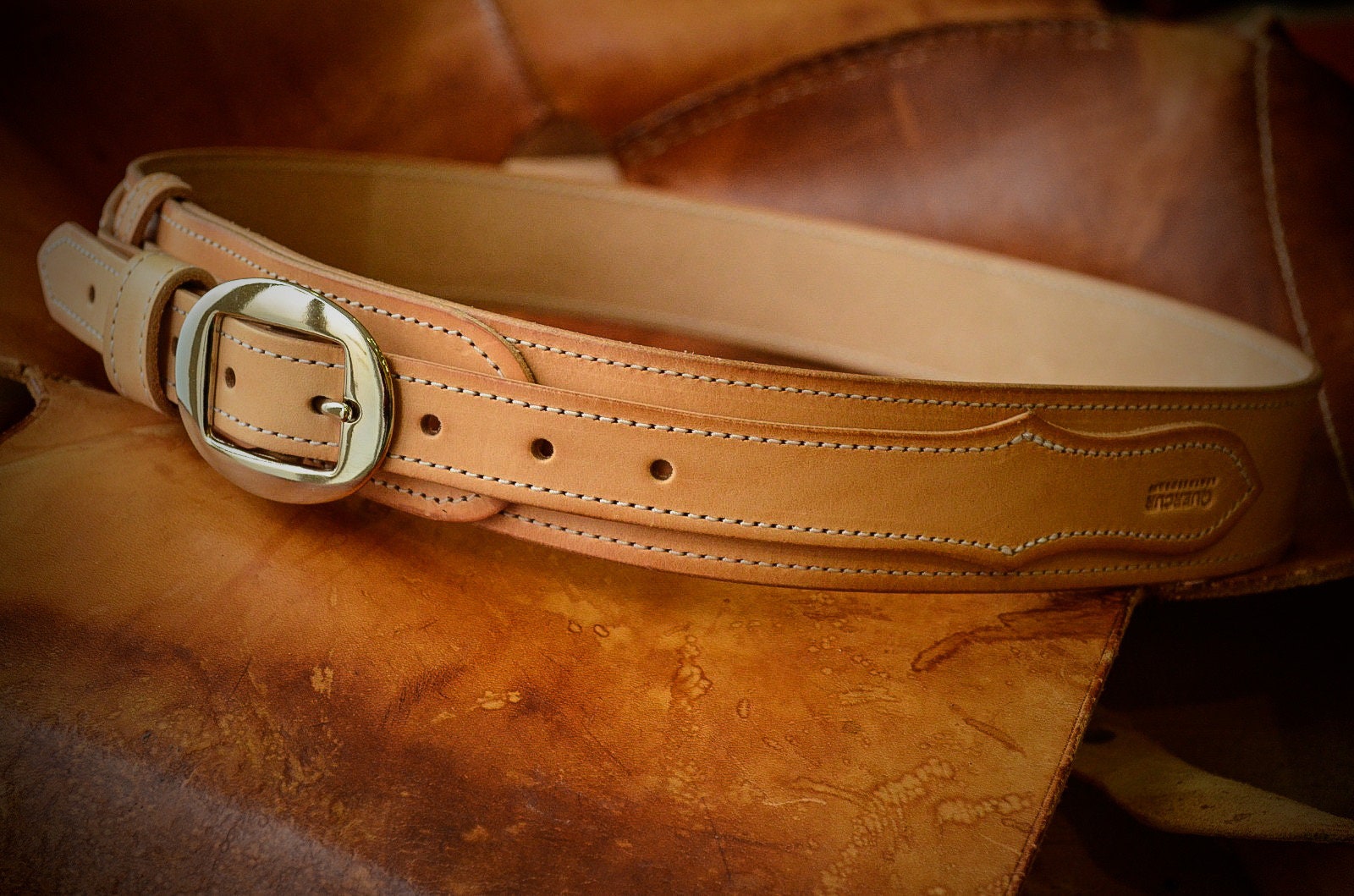 Ranger Belt- Full Grain Vegetable Tanned Leather-beeswax Patina - Etsy