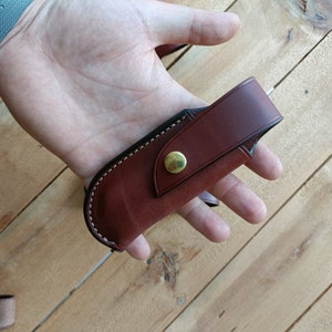 Knife Sheath -- Folder Knife Handmade Sheath , Pocket Knife Leather ...