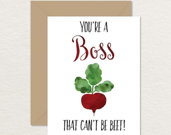 Boss Card Supervisor Thank You Card Funny Appreciation | Etsy