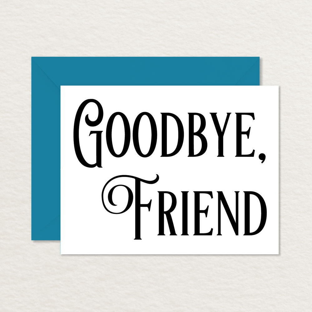 Printable Goodbye Card / Vintage Goodbye Card / Printable Farewell Card ...