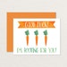 Funny Good Luck Card / Printable Good Luck Card / Vegetables / Carrots ...