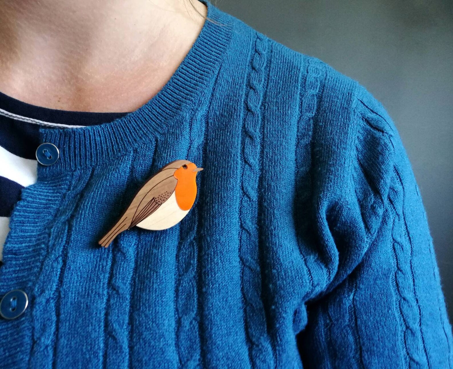 Robin Brooch Christmas Robin Laser Cut Nature Jewellery - Etsy UK