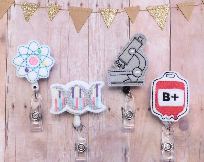 Lab Badge Reel ID Holder Lab Gift Laboratory Technician | Etsy