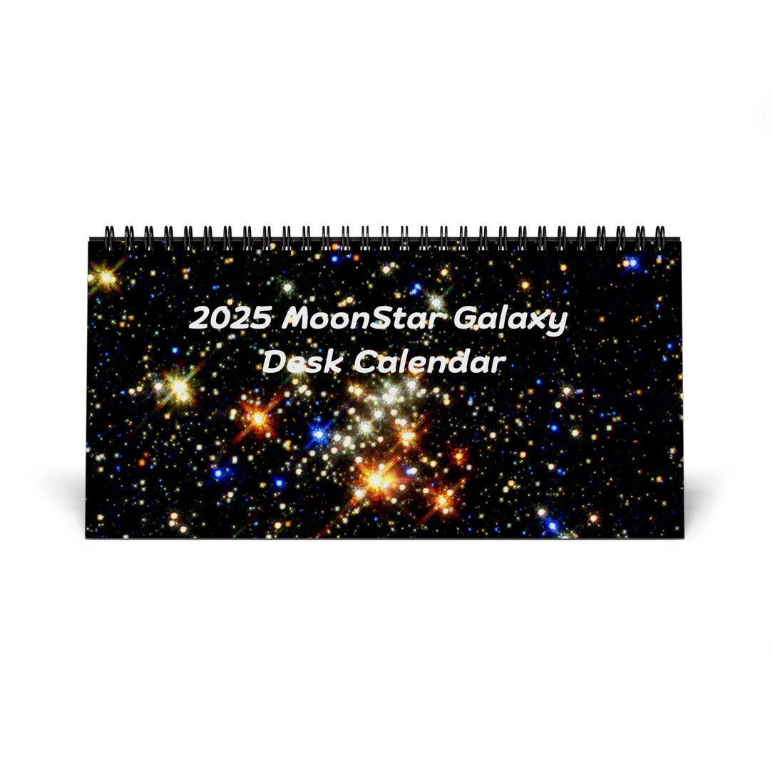 Celestial Desk Calendar, 2025 Grid, Minimalist Calendar, Astronomical ...