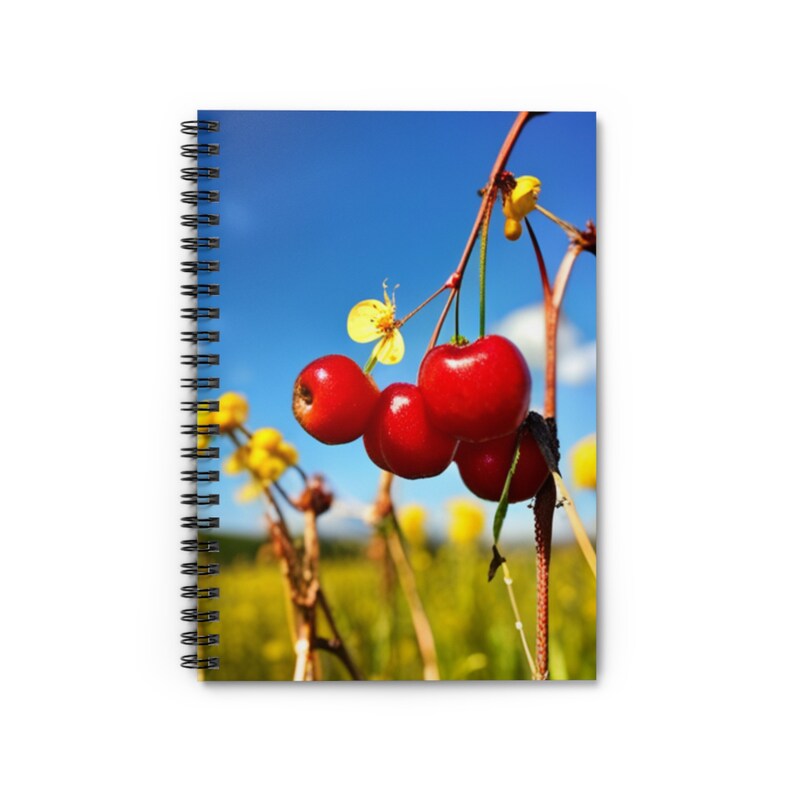 Spiral Notebook Ruled Line,cherry Theme Lined Journal,student Notebook ...
