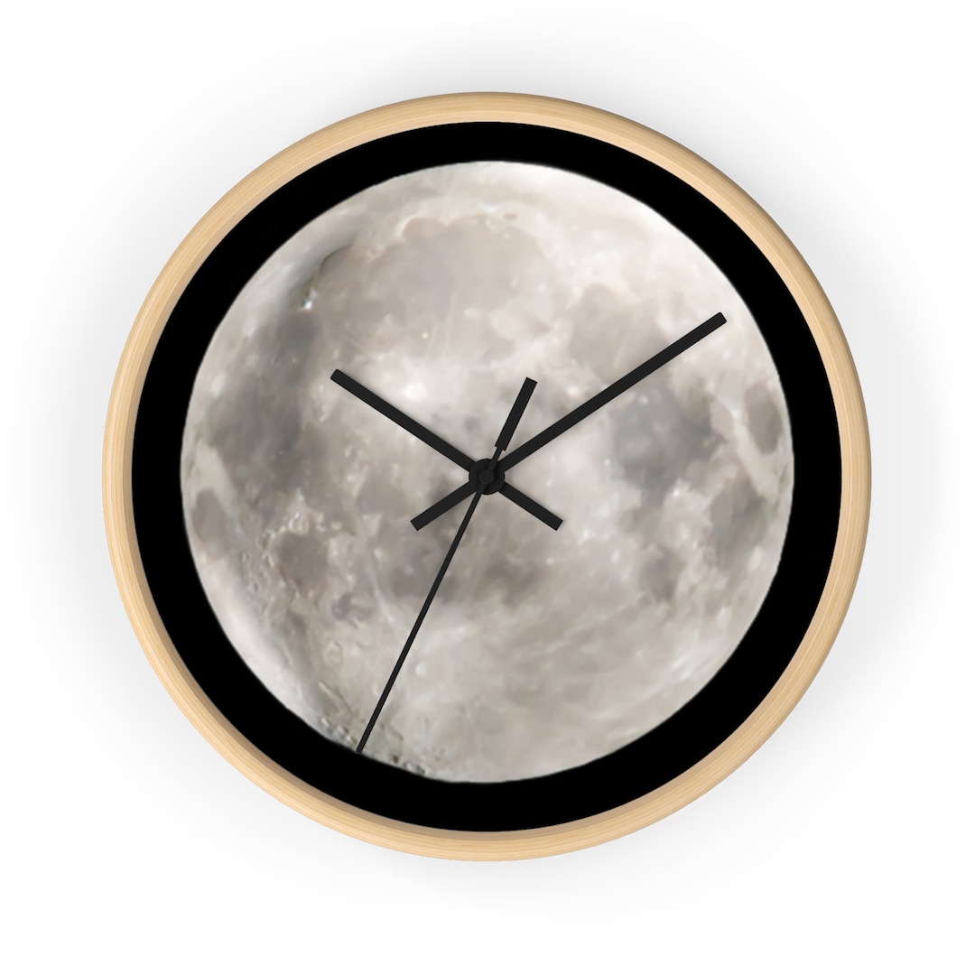Wall Clock Full Moon Clock Celestial Wall Decor Moon Phase - Etsy
