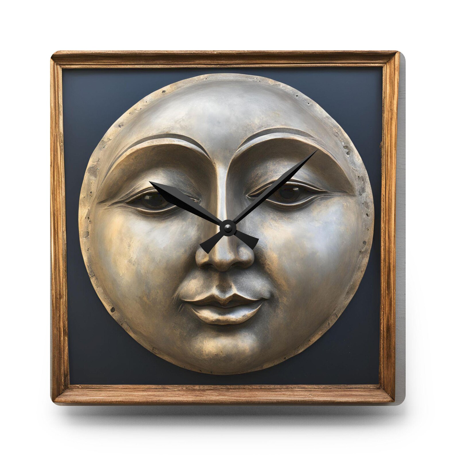 Vintage Moon Wall Clock, Moon Face Round Clock,celestial Lunar Clock ...