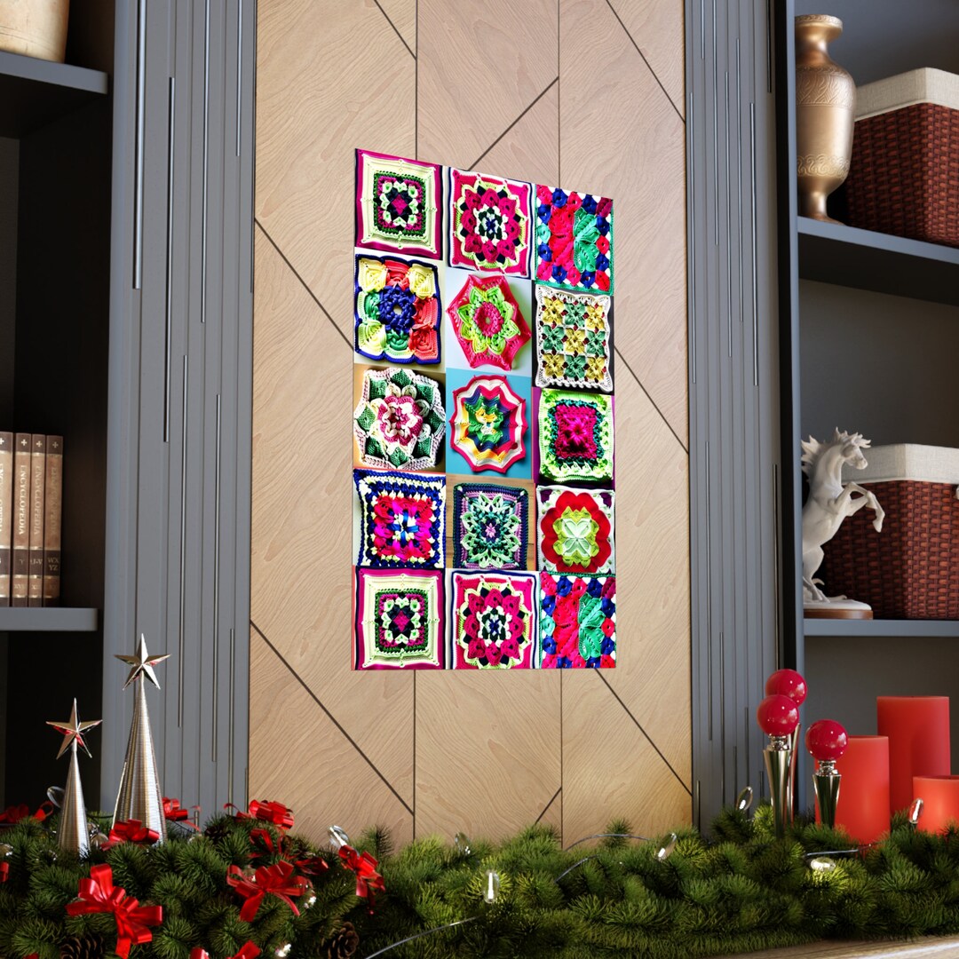 Granny Square Poster Poster Granny Square Picturegranny - Etsy
