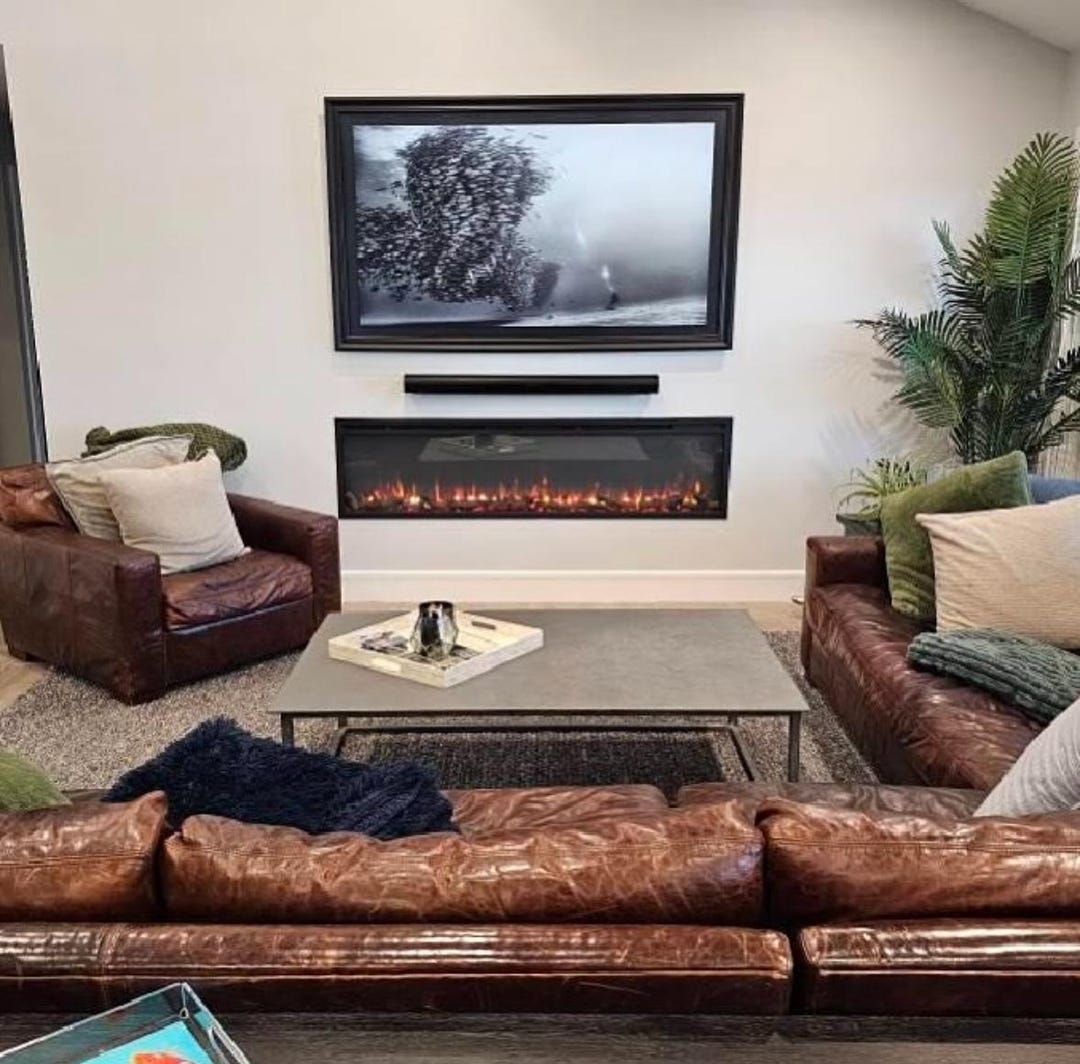 Aesthetic TV Frame for ANY Televisions, Modern Farmhouse TV Mounted ...