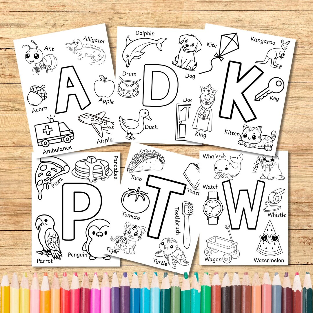 Alphabet Coloring Sheets | Preschool & Kindergarten Printable Letters A ...