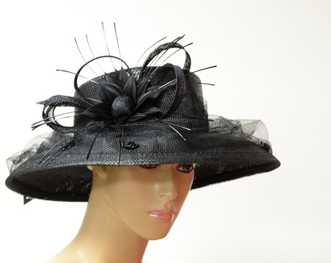 New High Quality Black Hat Fashion Fancy elegant Beautiful - Etsy